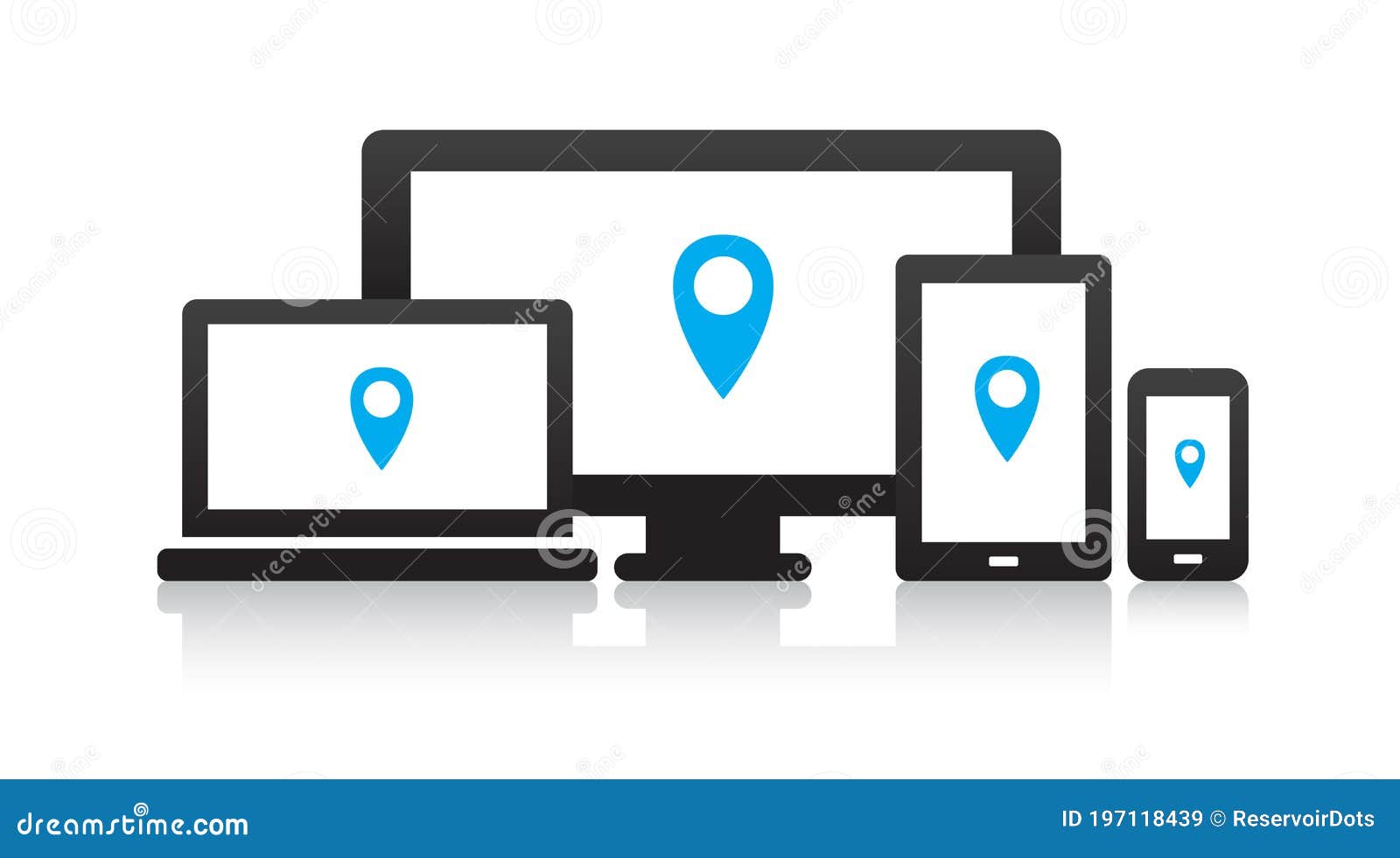Gps Device Location Icon, Simple Style Royalty-Free Illustration ...