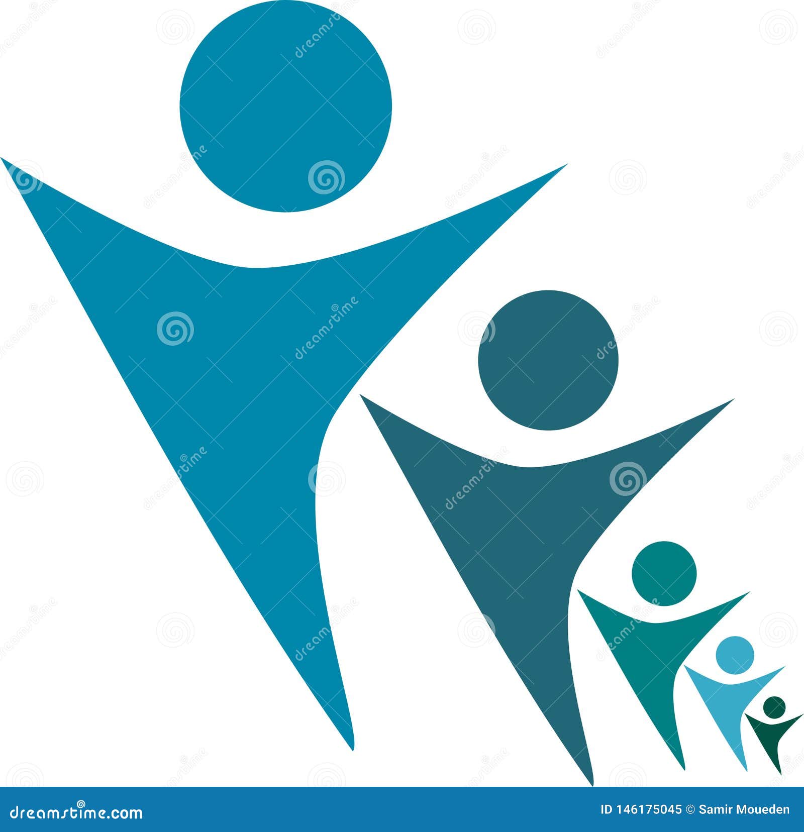 Multi Dimension People Logo Design Stock Illustration - Illustration of ...