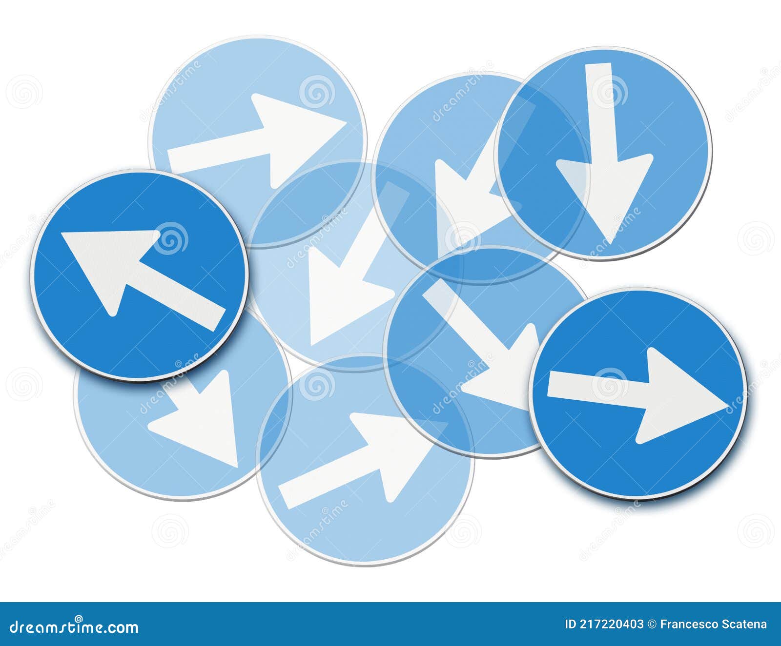 Multi Direction Concept with Road Signs Which Pointed in Different ...