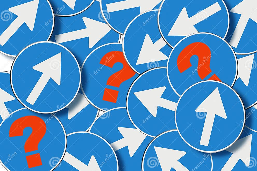 Multi Direction Concept with Road Signs Which Pointed in Different ...