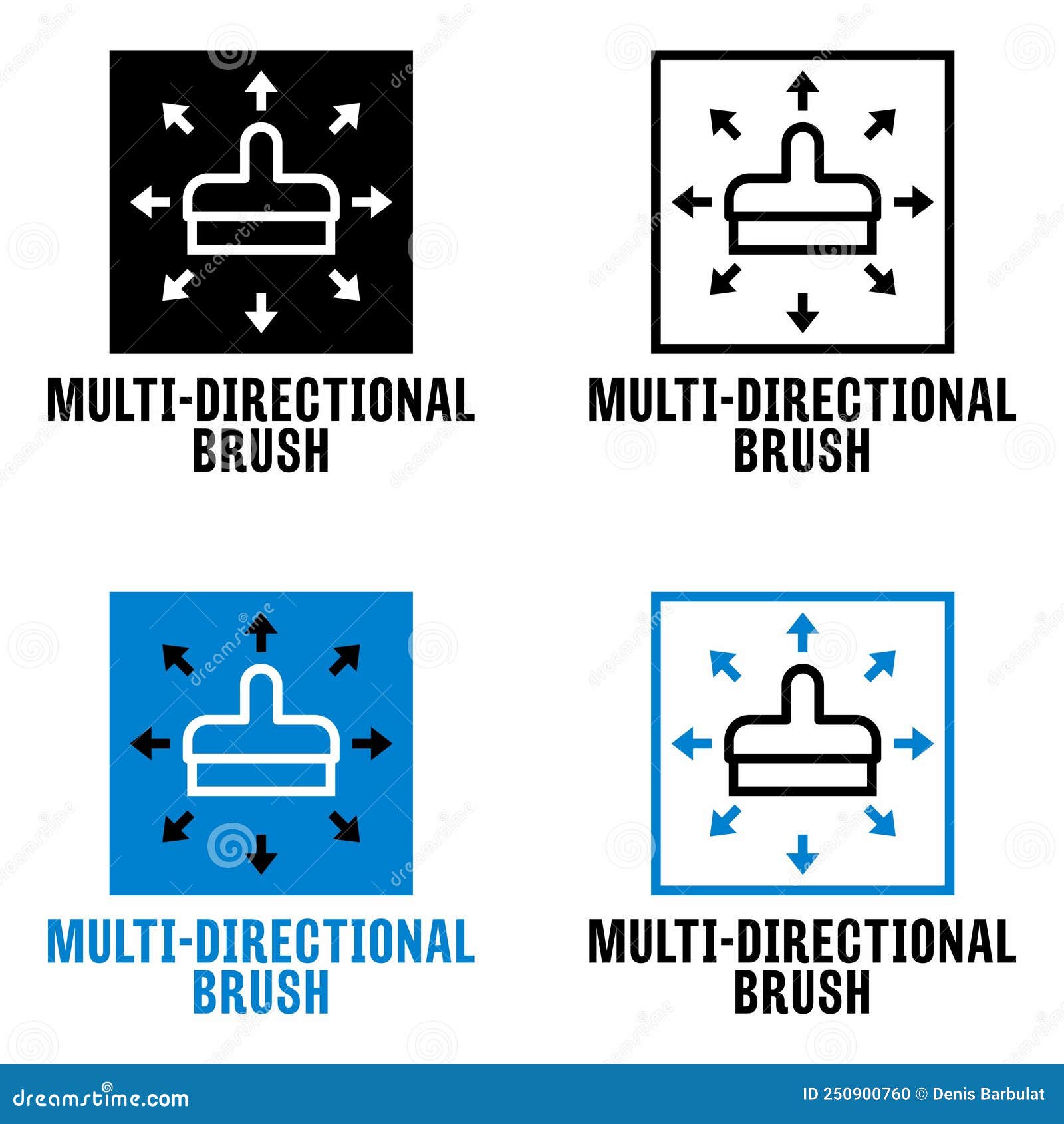 Multi-Directional Brush Vector Information Sign Stock Vector ...