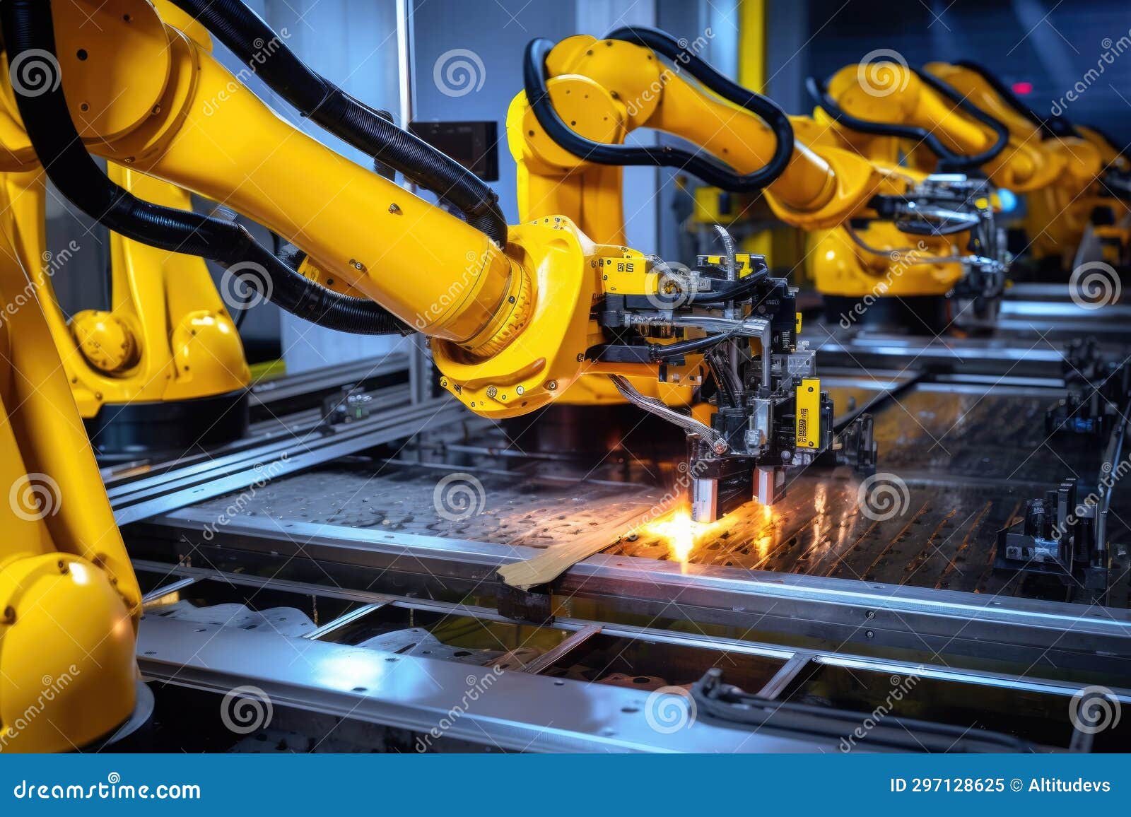 Multi-directional Robotic Arms on a Nano Scale Stock Image - Image of ...