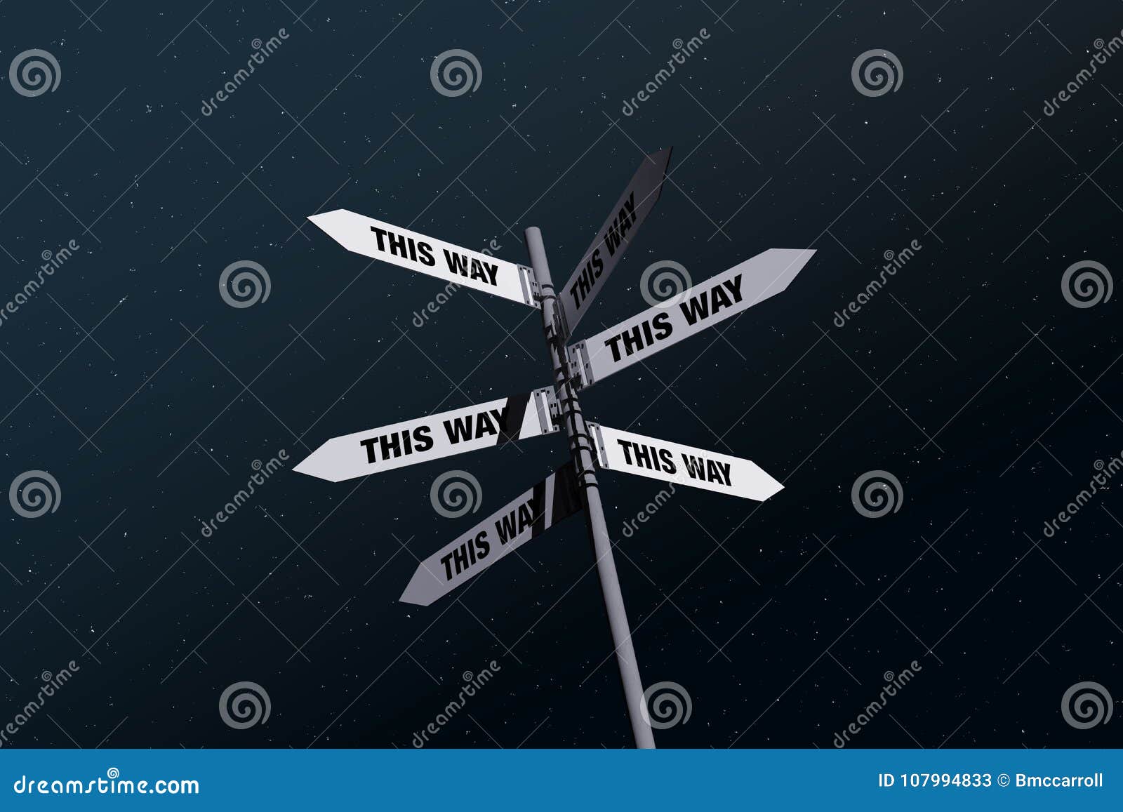 Multi-directional Street Sign with Arrow Pointers Stock Illustration ...