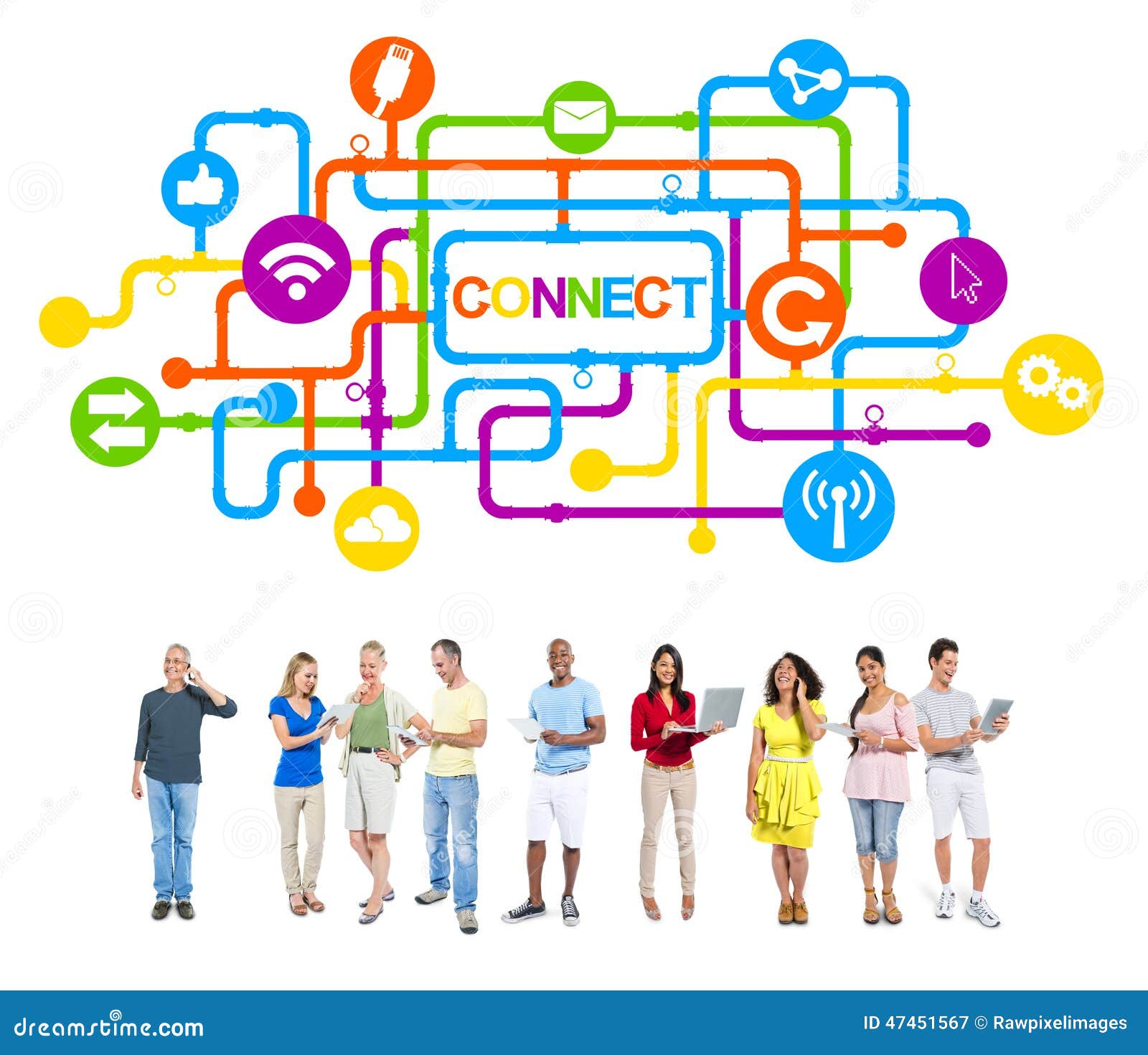 Multi-Ethnic Business People Connection Networking Concept Stock Image ...