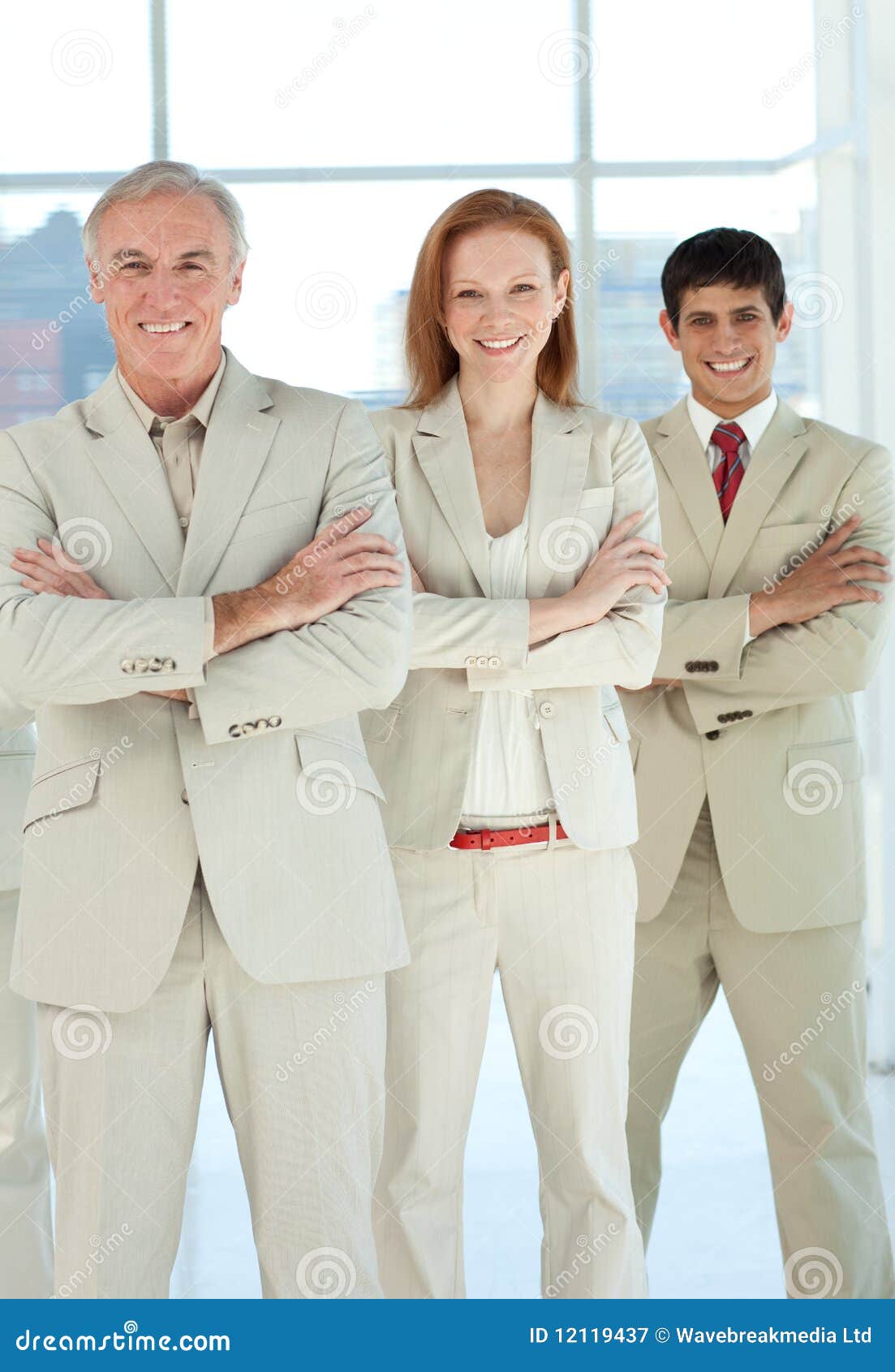 Multi-ethnic Business People with Folded Arms Stock Image - Image of ...