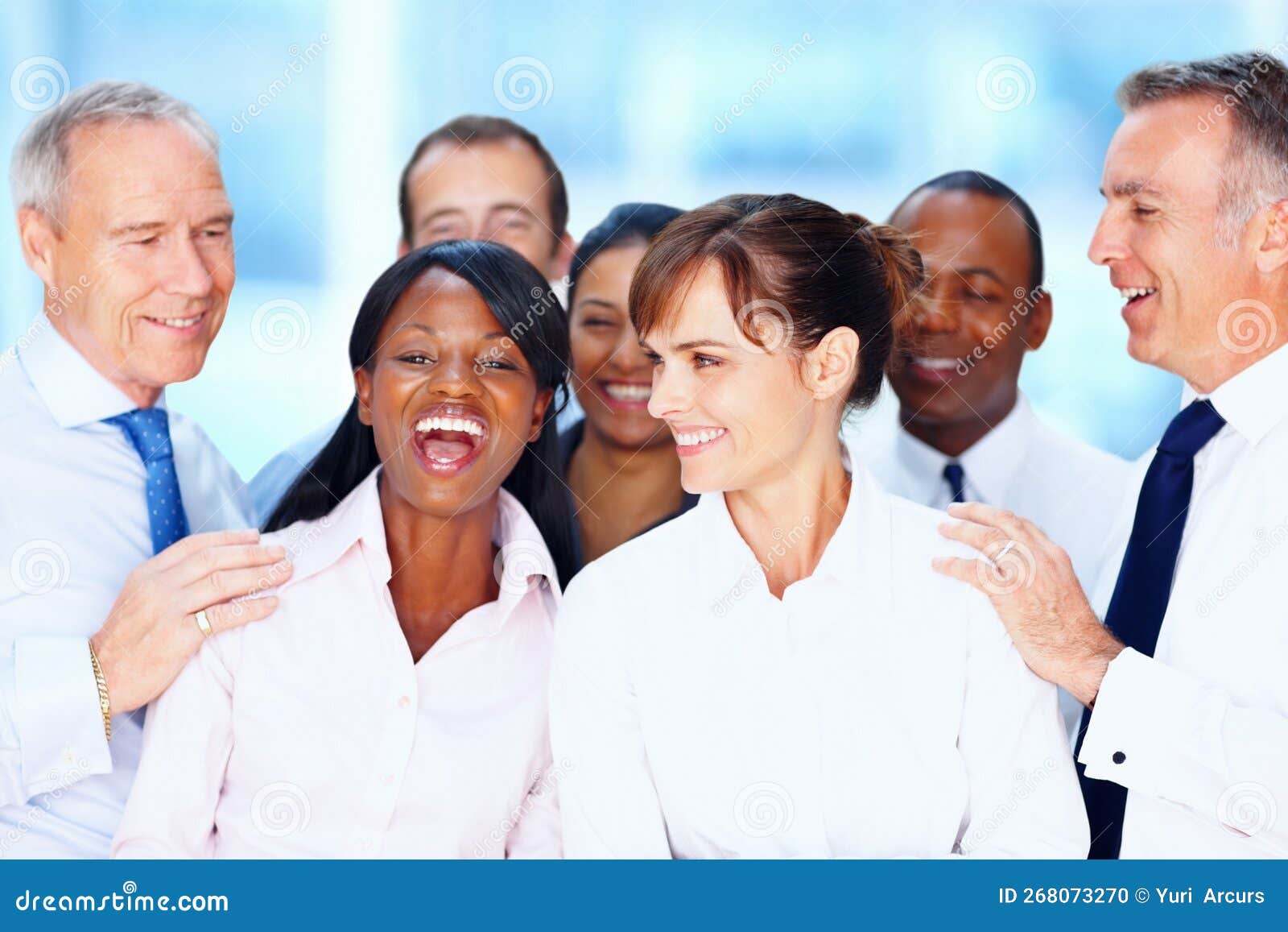 Multi Ethnic Business People Posing Together. Portrait of Multi Ethnic ...
