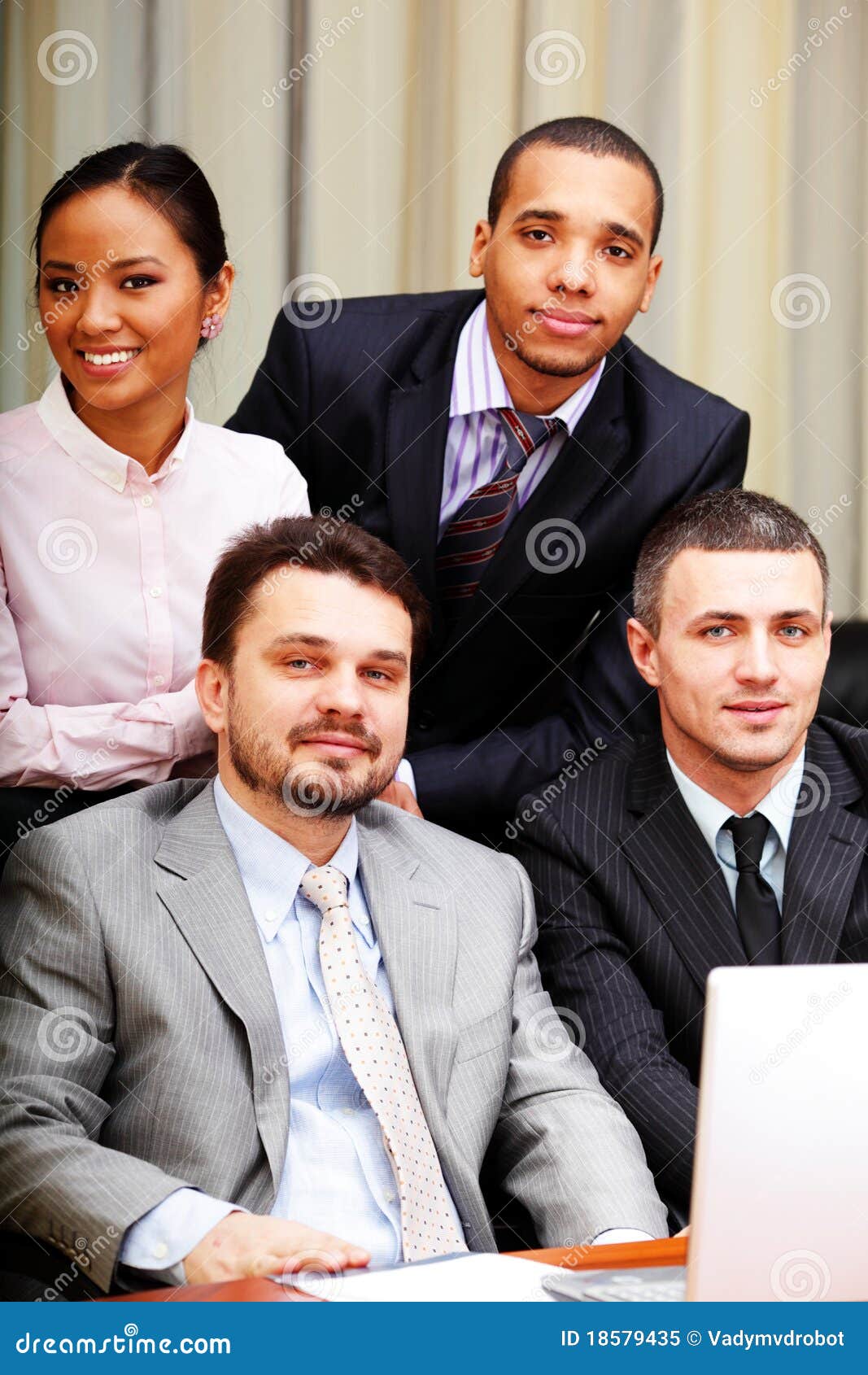 Multi ethnic business team stock image. Image of meeting - 18579435