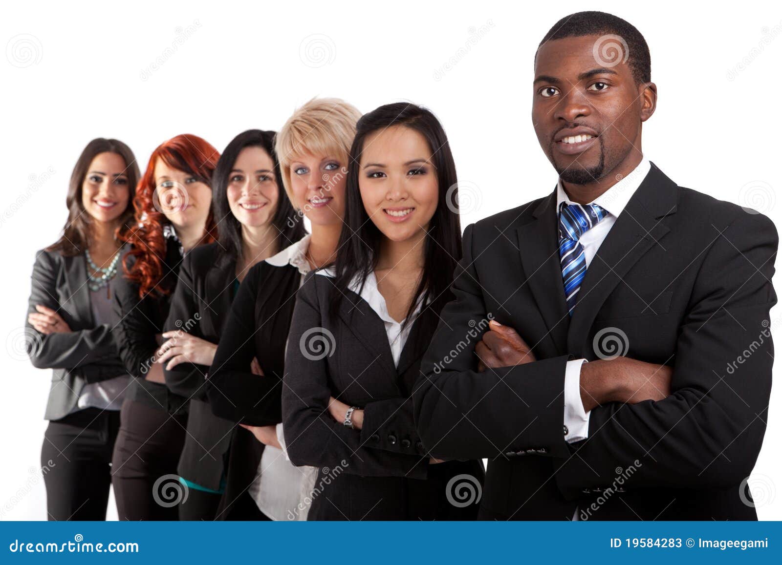 Multi ethnic business team stock image. Image of asian - 19584283