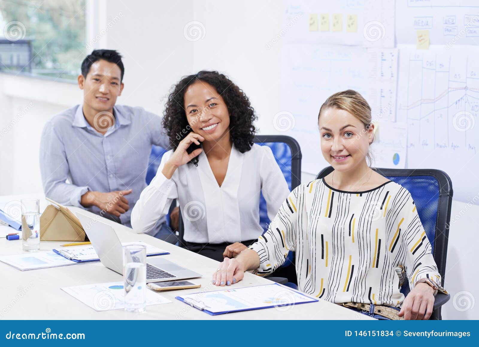 Multi-ethnic business team stock photo. Image of office - 146151834