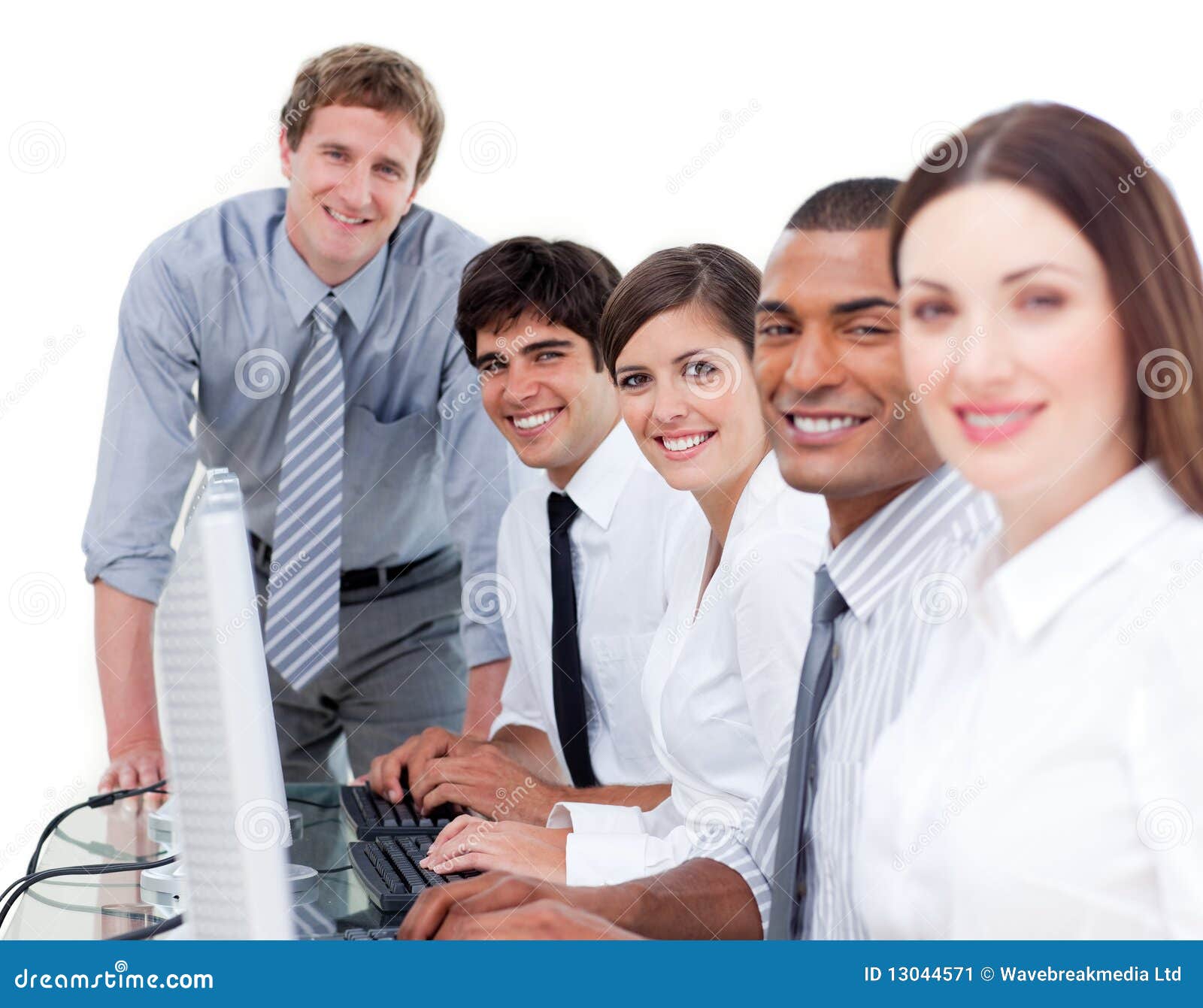 Multi-ethnic Business Team at Work Stock Image - Image of teamwork ...
