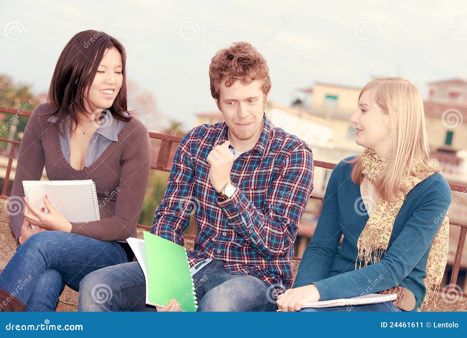 Multi-Ethnic College Students Stock Image - Image of smiling, school ...