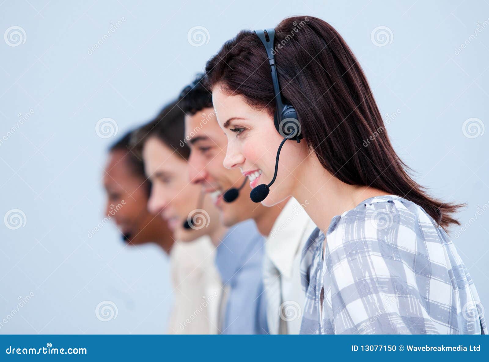 Multi-ethnic Customer Service Representatives Stock Photo - Image of ...
