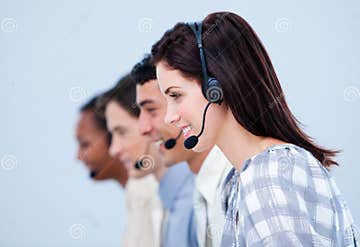 Multi-ethnic Customer Service Representatives Stock Photo - Image of ...