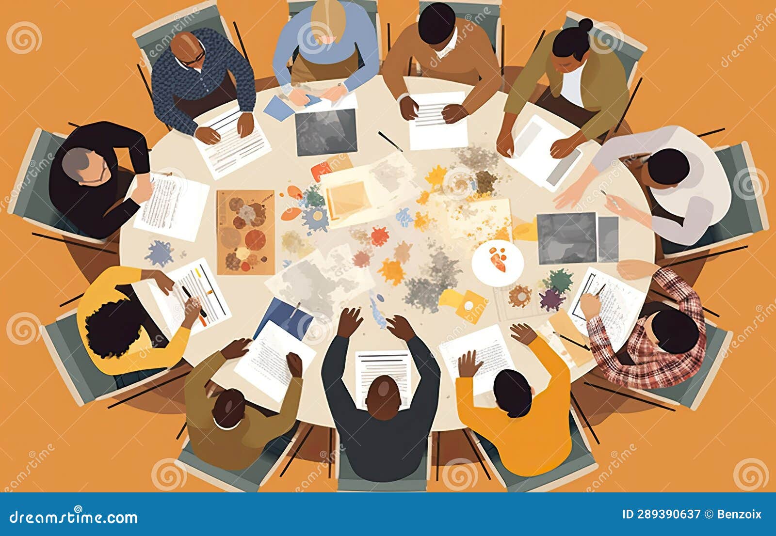 Multi-Ethnic Diverse Group of People in Circle Concept Stock Image ...