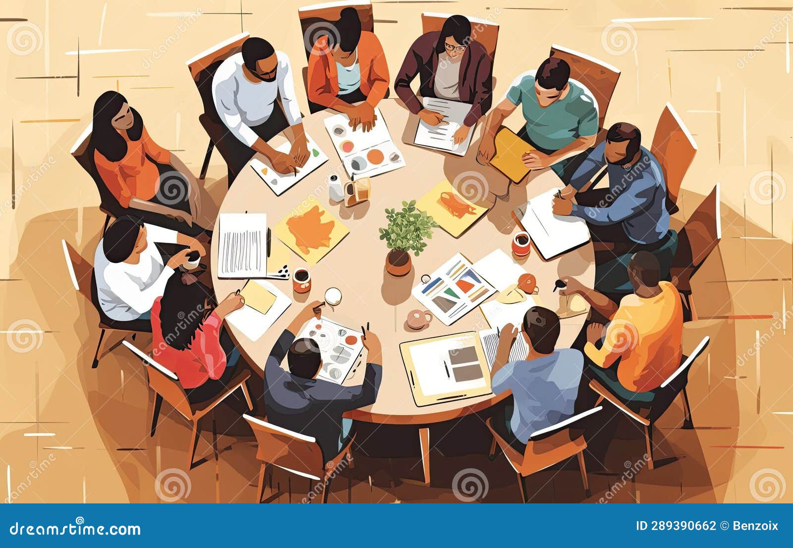 Multi-Ethnic Diverse Group of People in Circle Concept Stock Photo ...