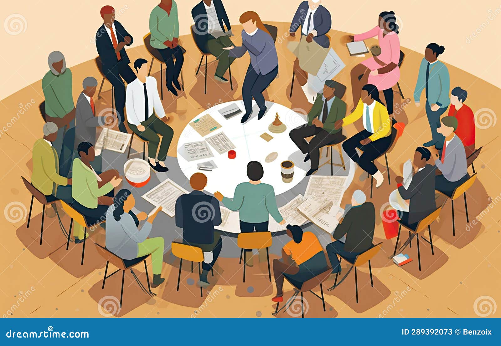 Multi-Ethnic Diverse Group of People in Circle Concept Stock Image ...