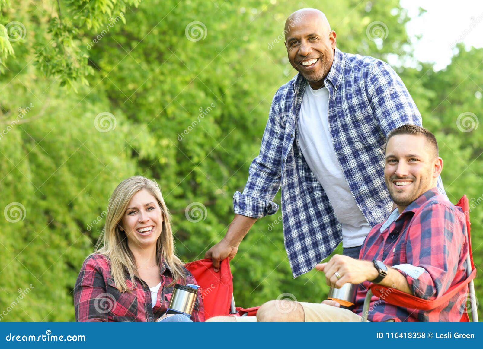 Multi Ethnic Friends Outside Posing for the Camera Stock Photo - Image ...