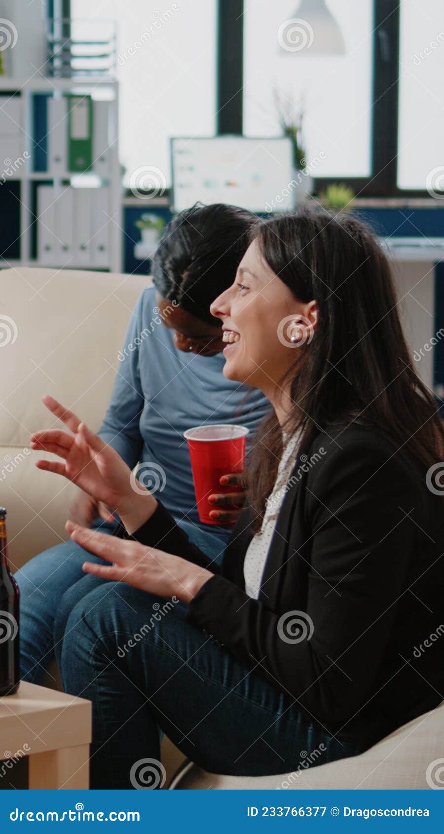 Multi Ethnic Group of Colleagues Having Fun after Work Stock Image ...