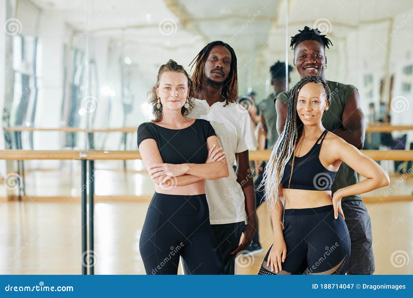 Multi-ethnic Group of Dancers Stock Image - Image of confidence ...
