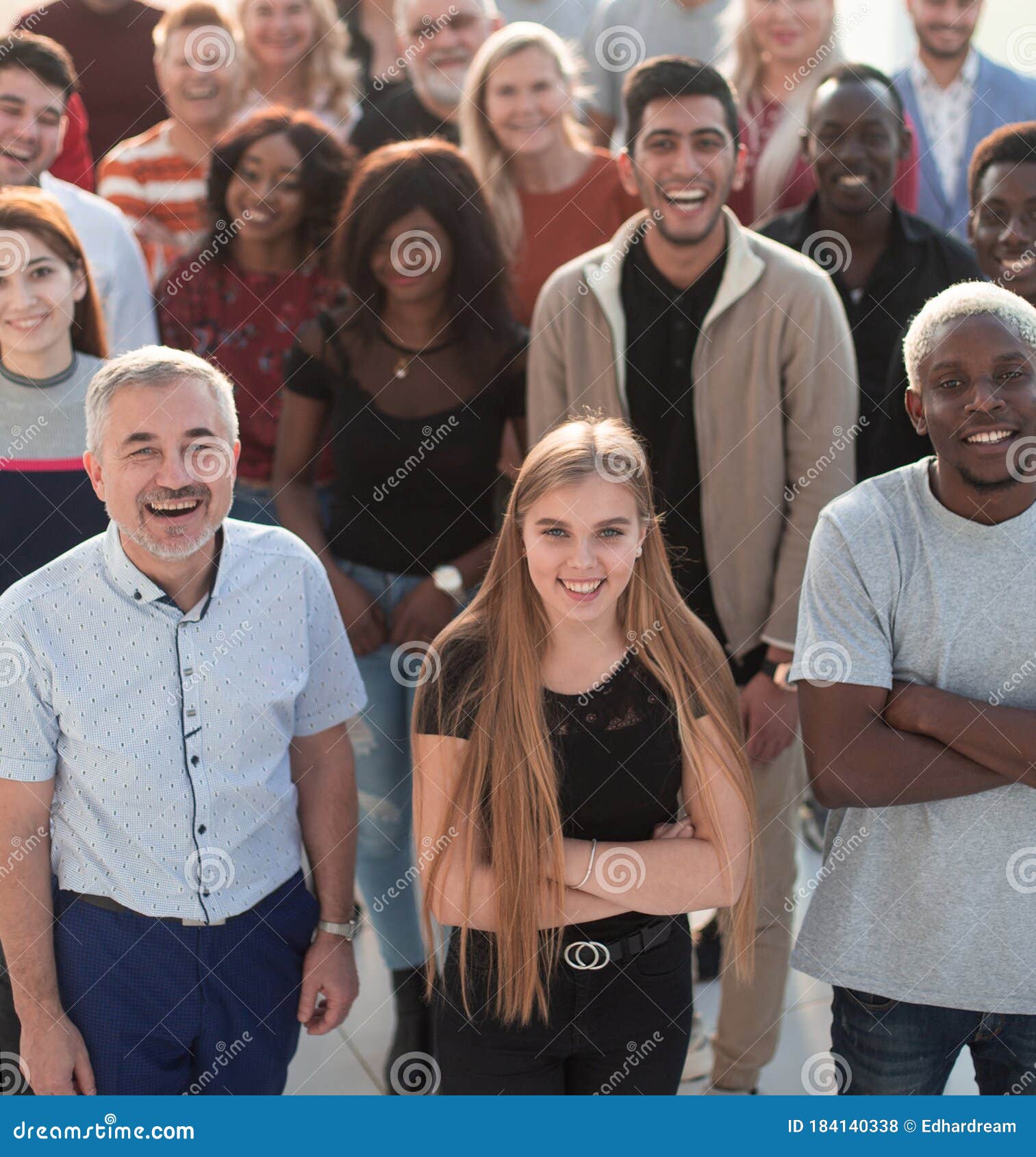 Multi Ethnic Group of Different People Standing Together. Stock Photo ... Multi Ethnic Group of Different People Standing Together. Stock Photo ...