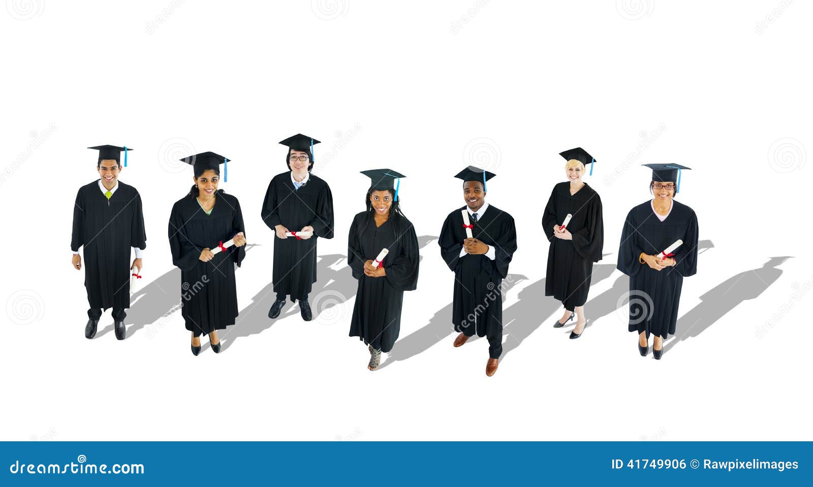 Multi-Ethnic Group of Graduated Student Stock Photo - Image of board ...