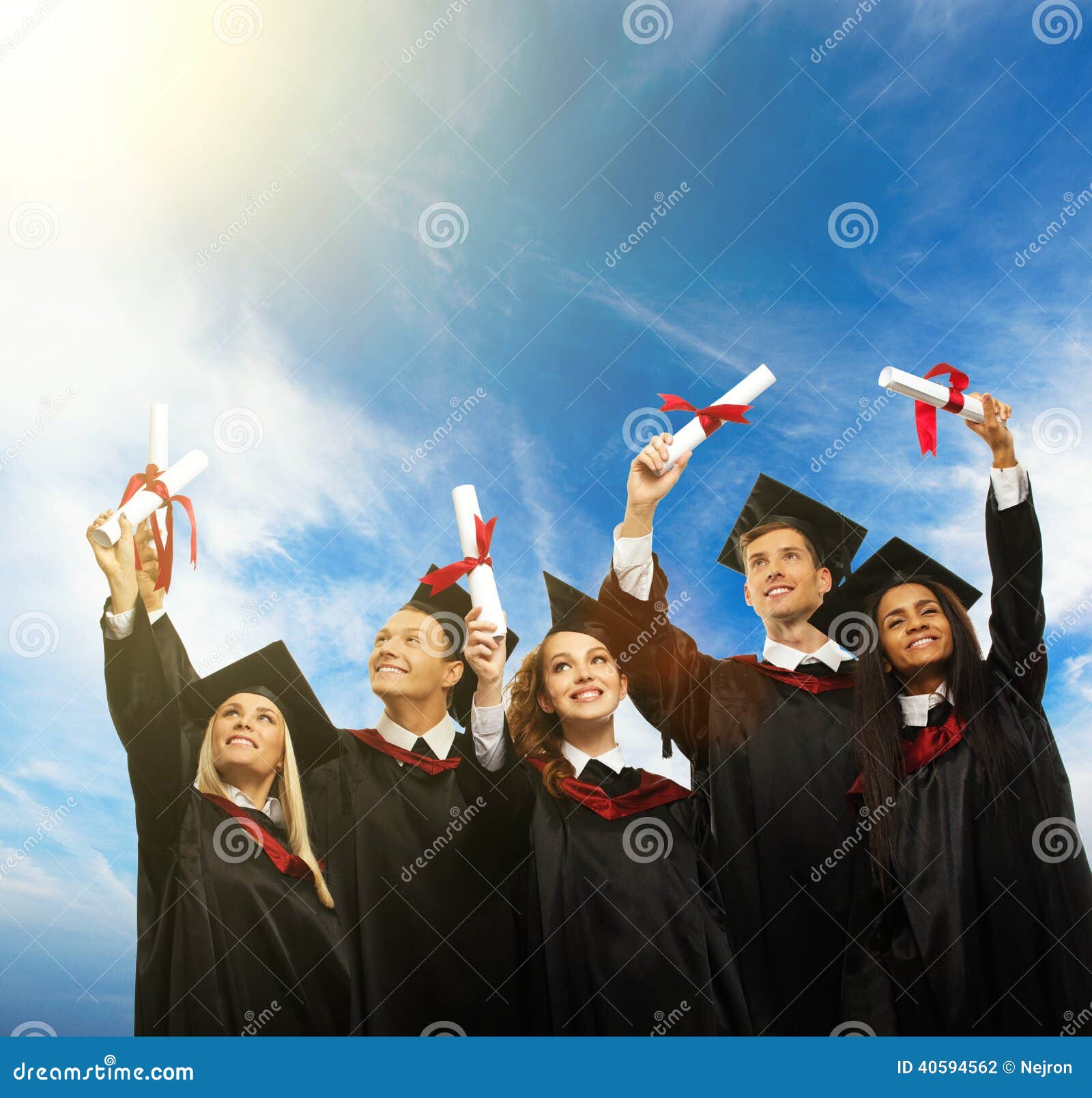 Multi Ethnic Group of Graduated Students Stock Photo - Image of ...
