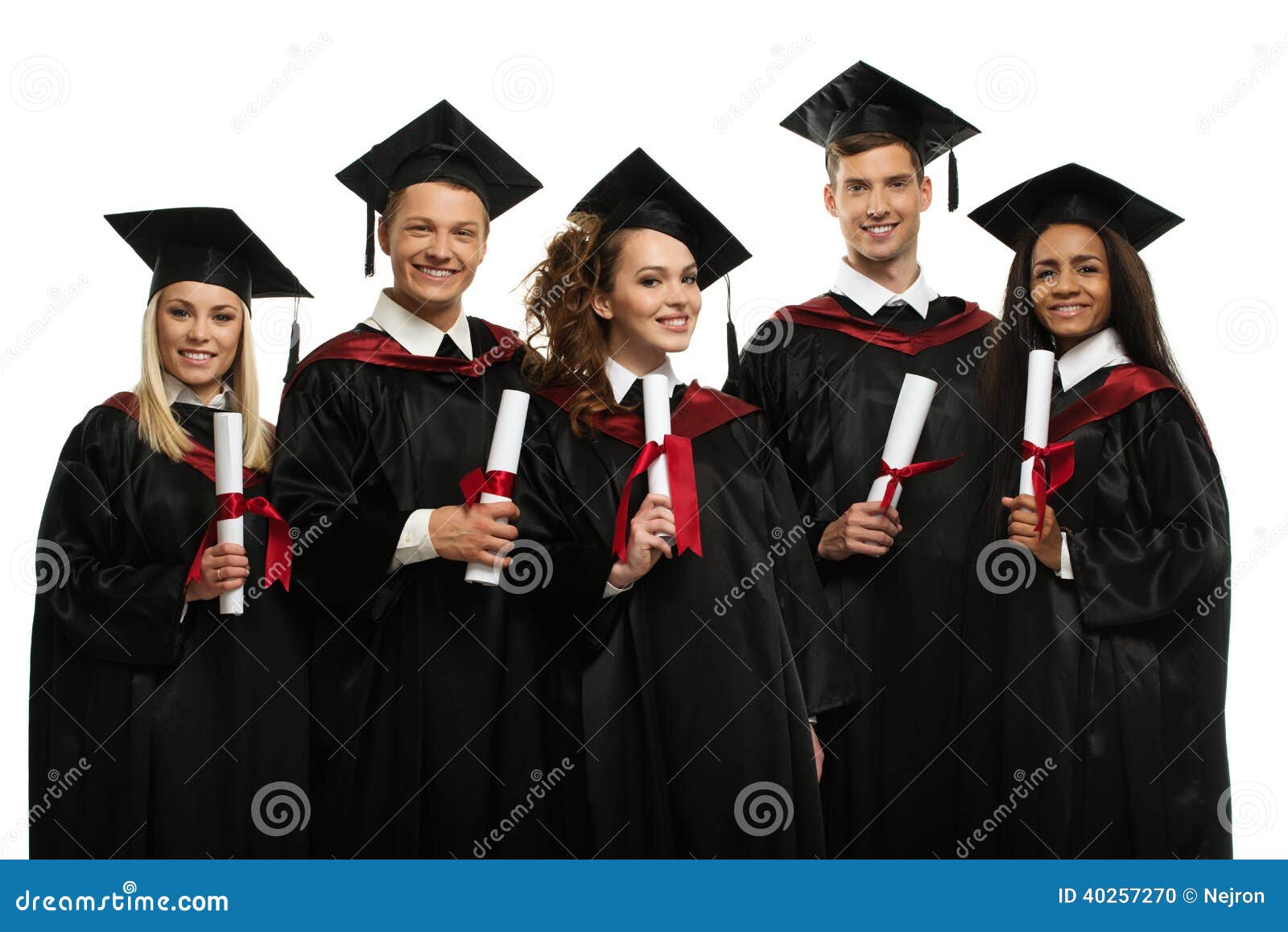 Multi Ethnic Group of Graduated Students Stock Photo - Image of happy ...
