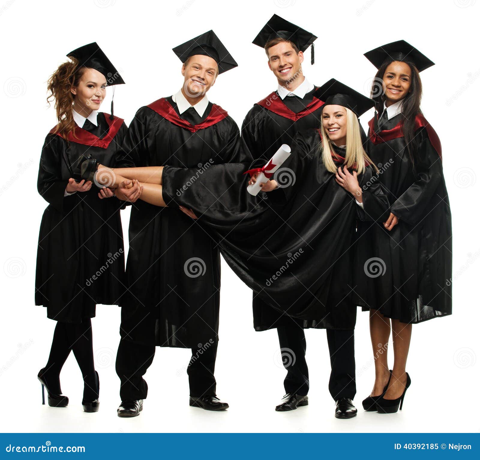 Multi Ethnic Group of Graduated Students Stock Image - Image of ...