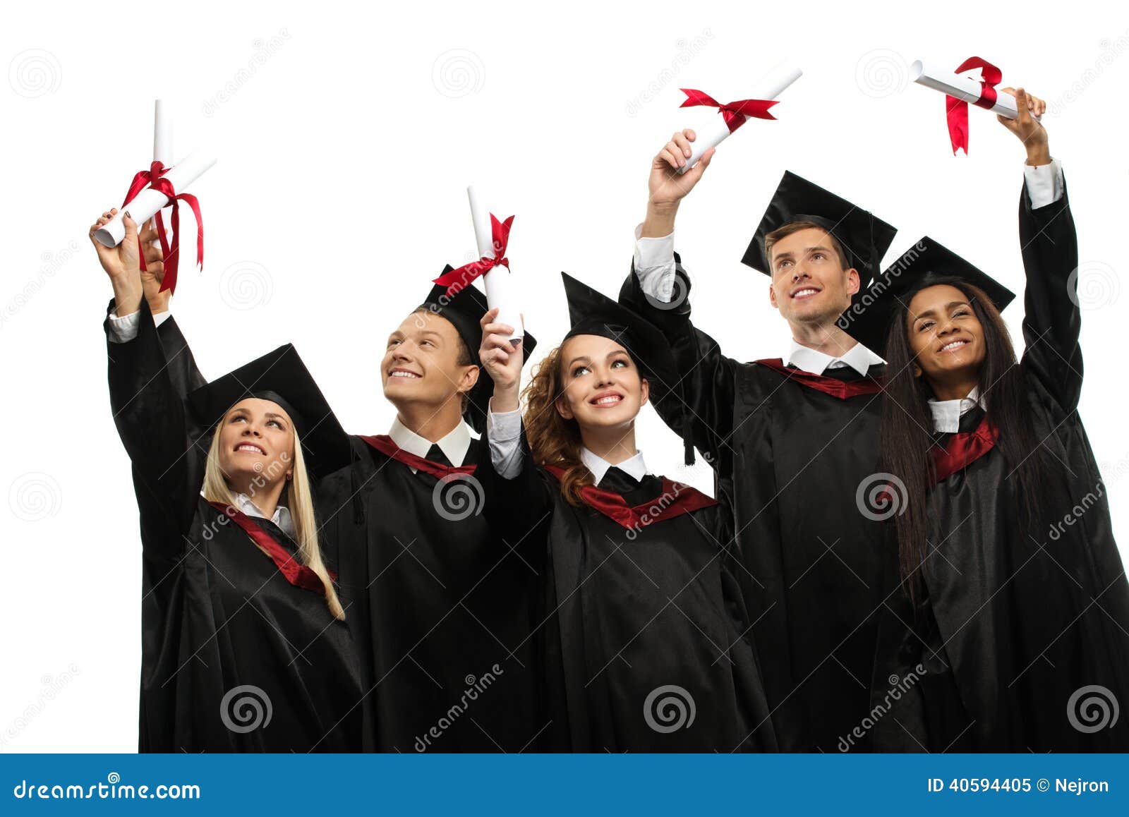Multi Ethnic Group of Graduated Students Stock Image - Image of ...