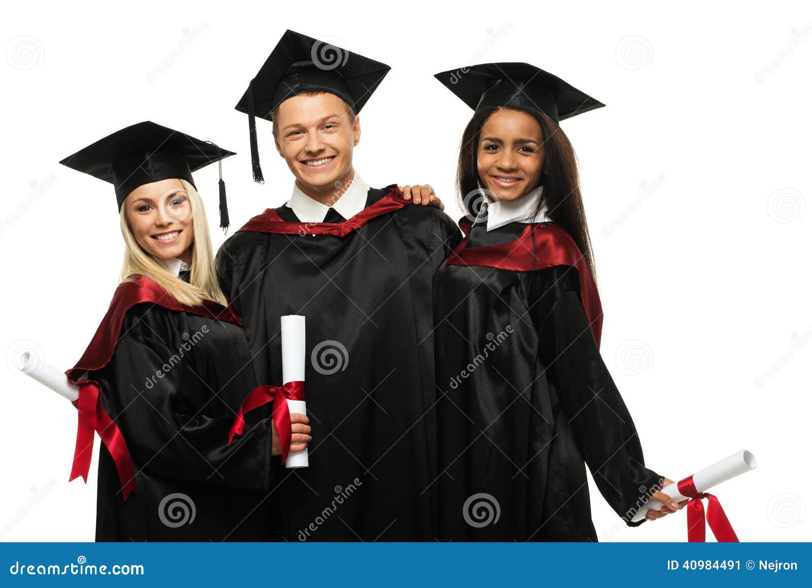 Multi Ethnic Group of Graduated Students Stock Image - Image of ...