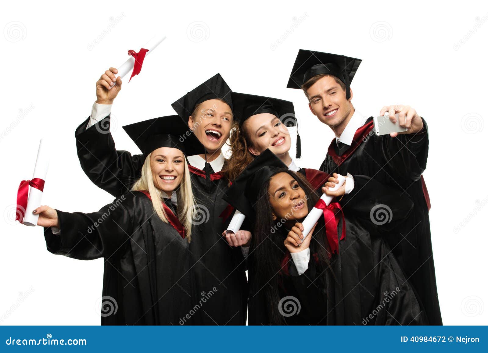 Multi Ethnic Group of Graduated Students Stock Photo - Image of learn ...