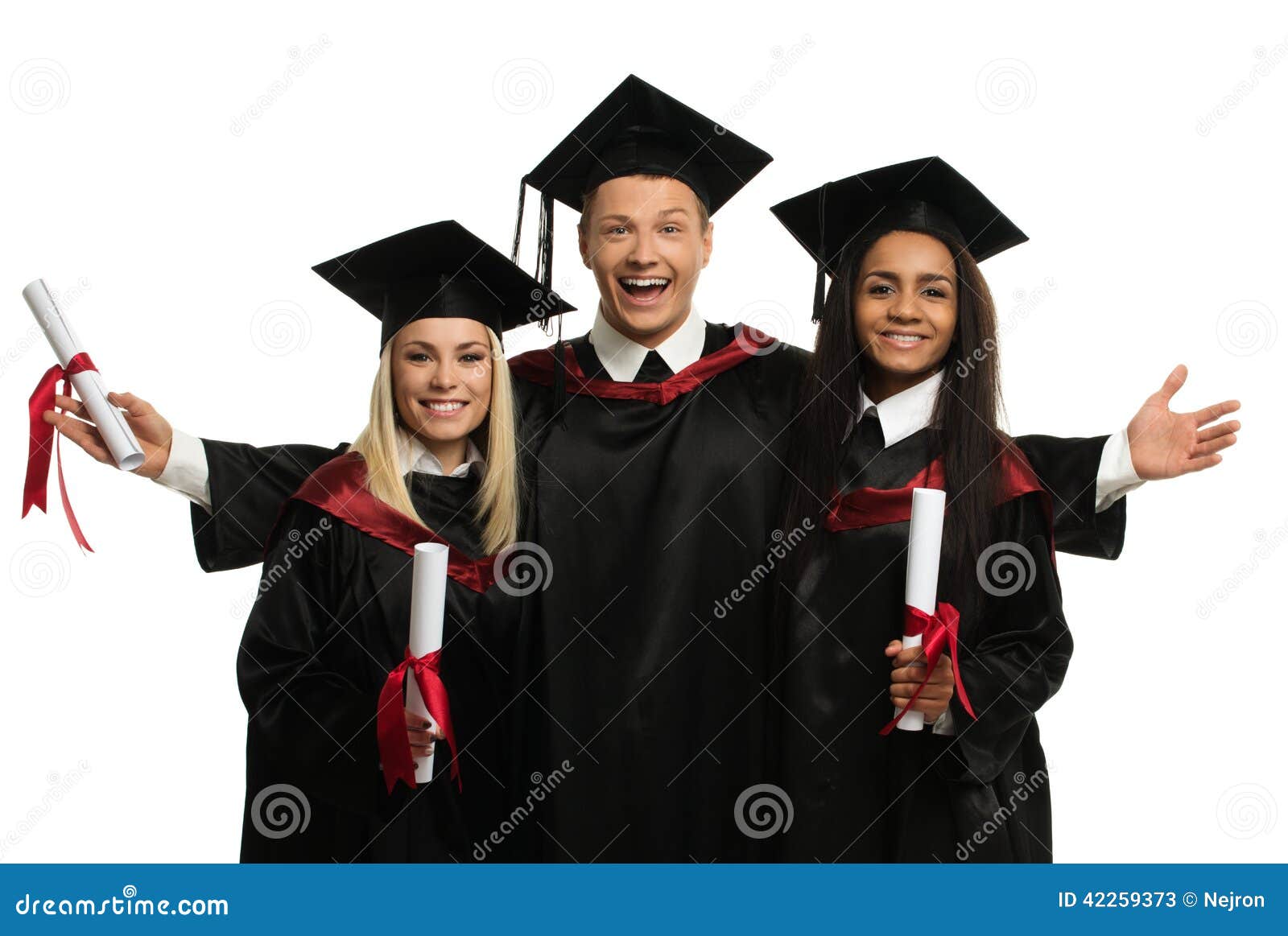 Multi Ethnic Group of Graduated Students Stock Image - Image of girl ...