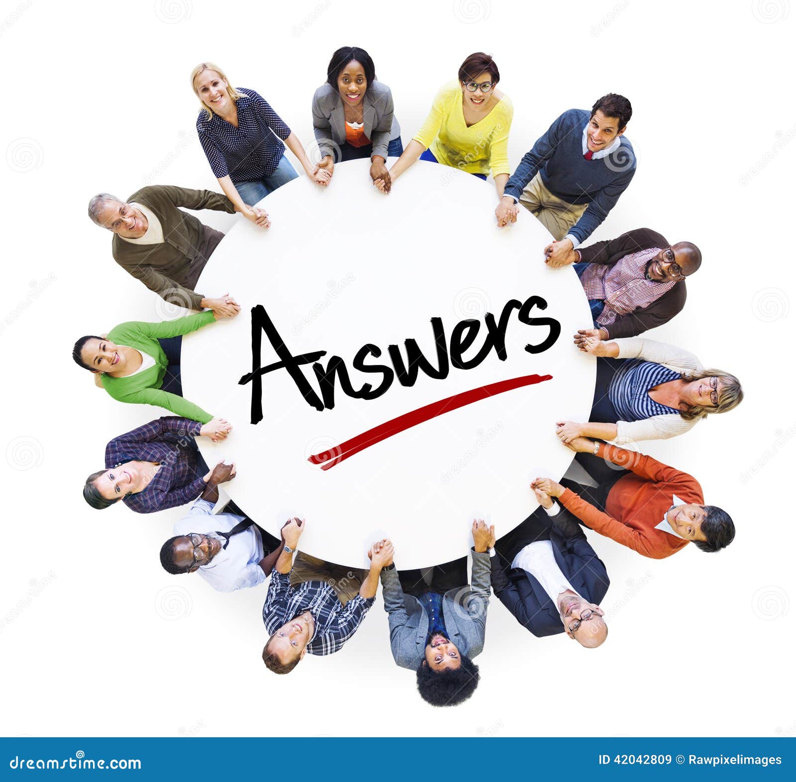 Multi-Ethnic Group of People and Answers Concepts Stock Image - Image ...