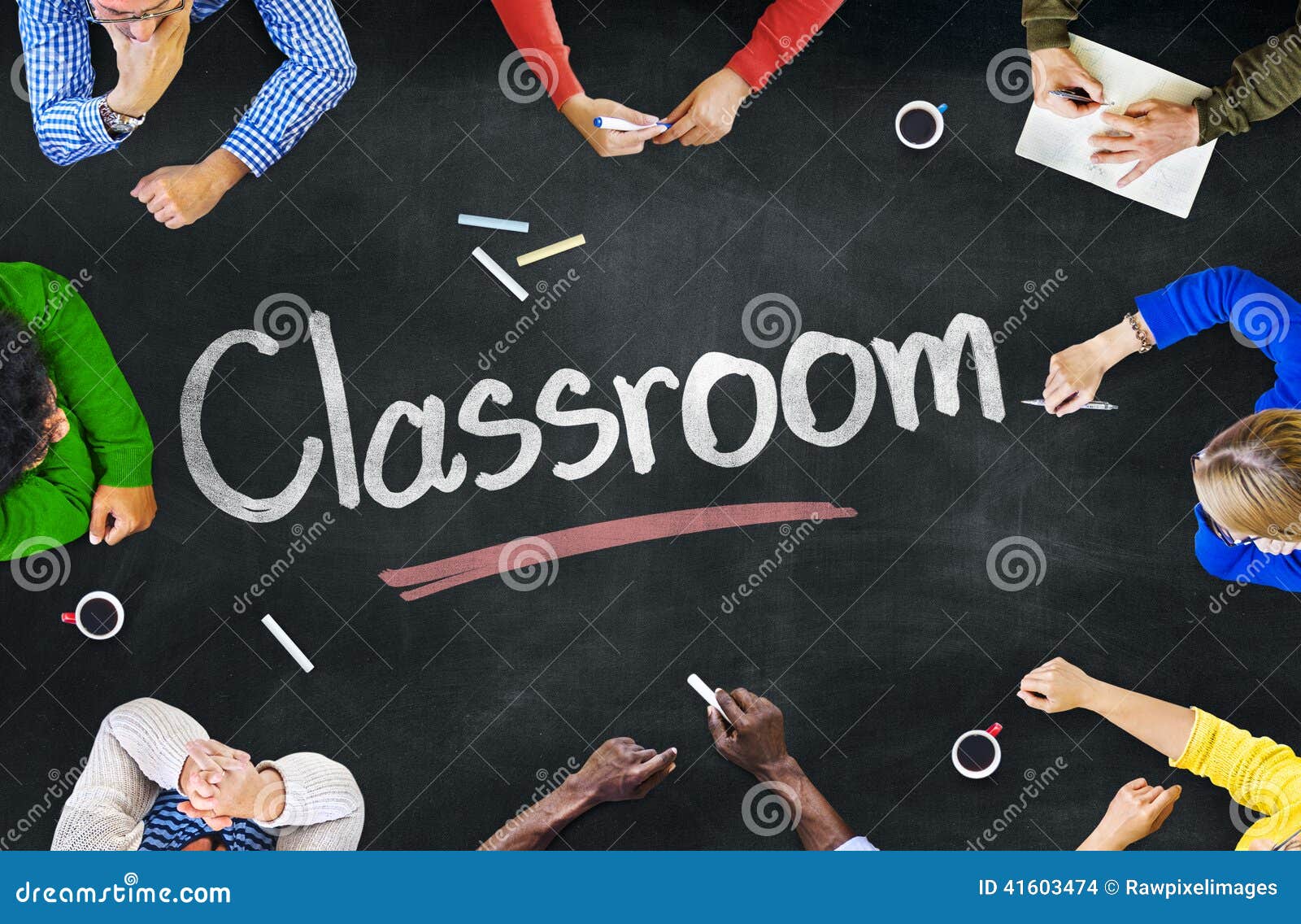 Multi-Ethnic Group of People and Classroom Concepts Stock Photo - Image ...