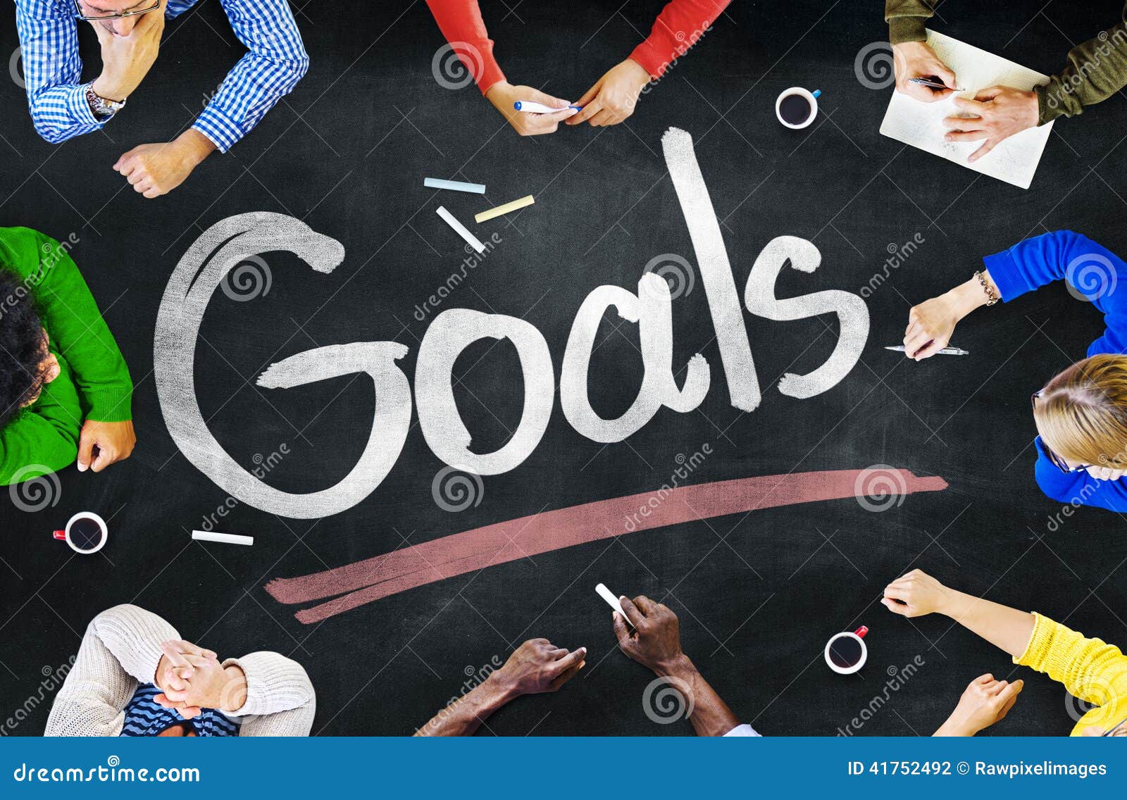 Multi-Ethnic Group of People and Goals Concept Stock Photo - Image of ...