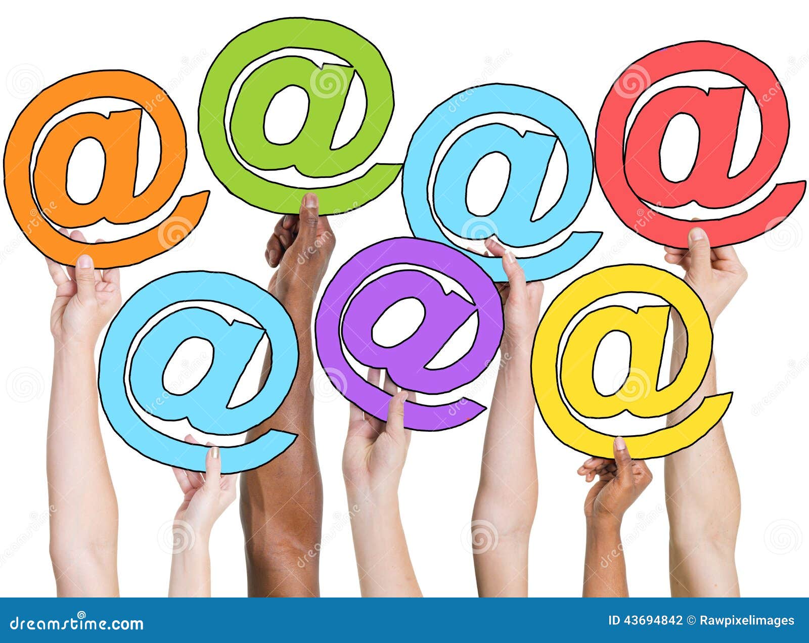 Multi-Ethnic Group of People Holding at Symbols Stock Photo - Image of ...