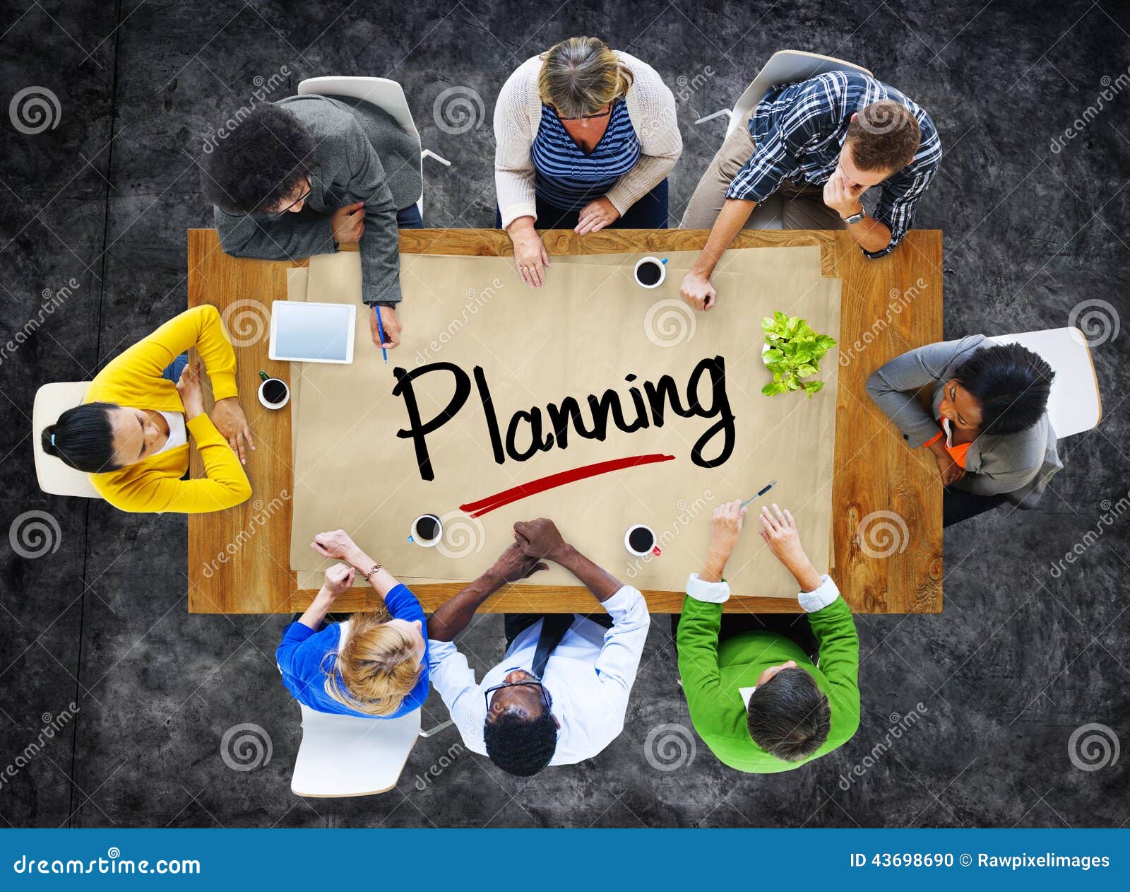 Multi-Ethnic Group of People and Planning Concept Stock Photo - Image ...