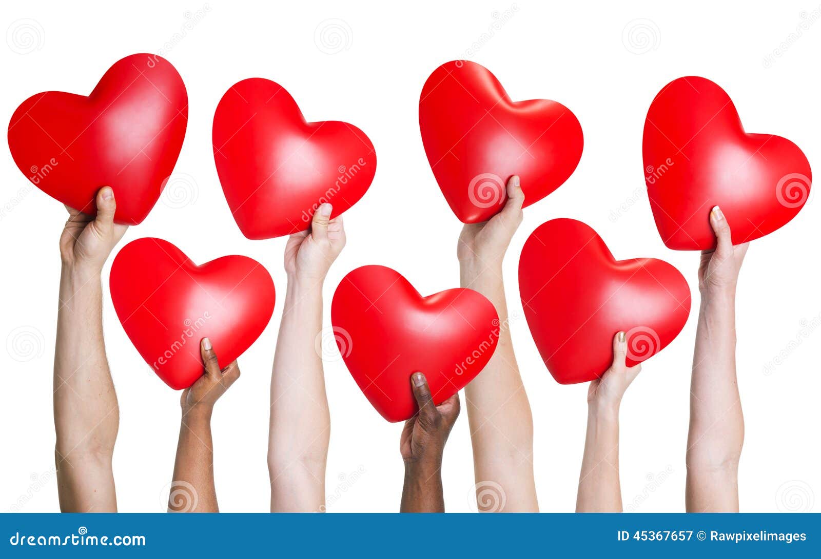 Multi-ethnic Group of People S Hand Holding Heart Stock Illustration ...