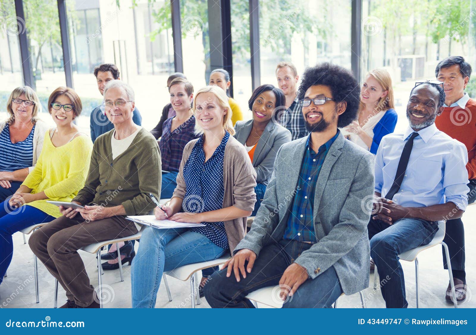 Multi-Ethnic Group Of People In Seminar Stock Photo - Image: 43449747