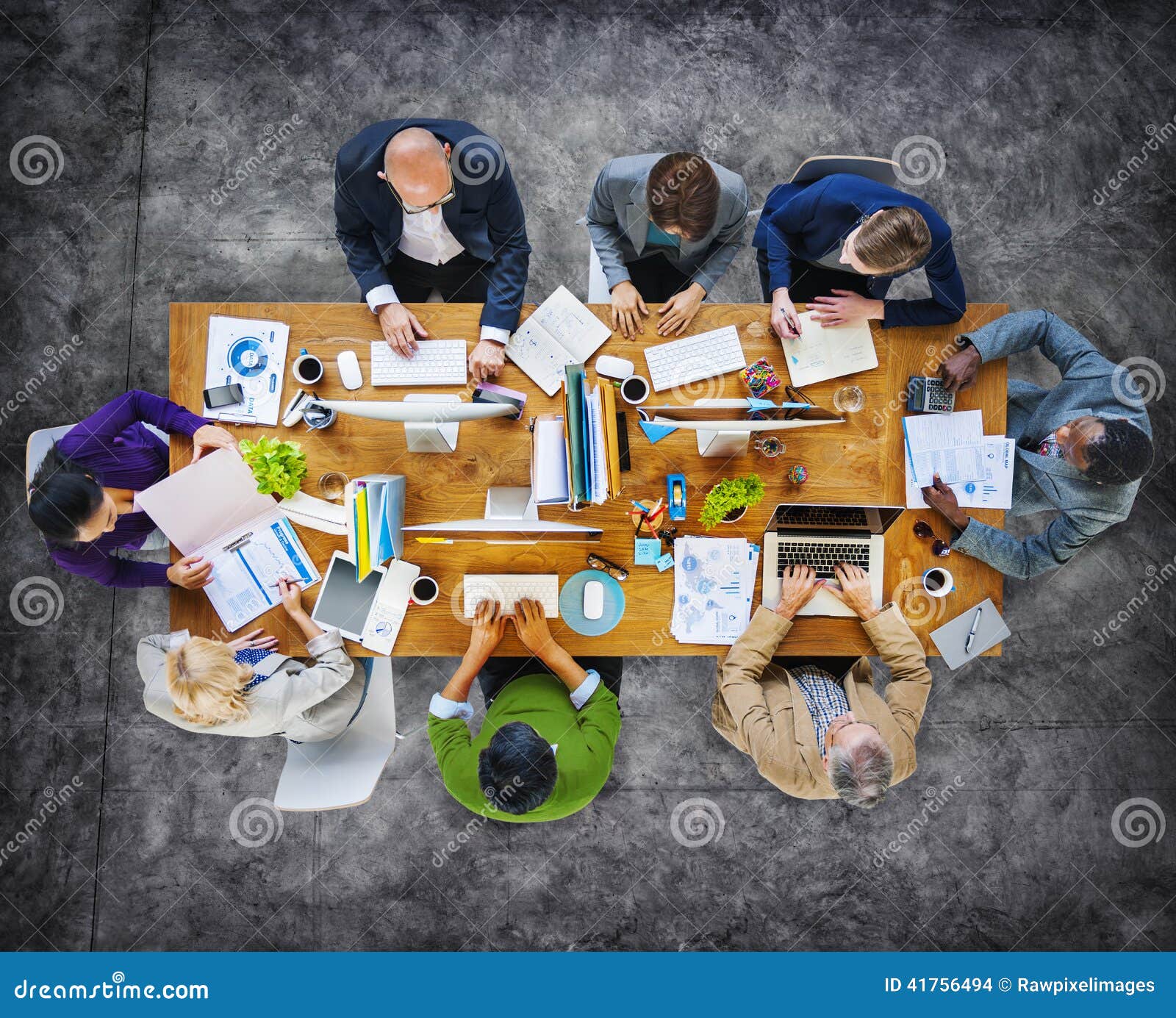 Multi-Ethnic Group of People Working Together Stock Photo - Image of ...