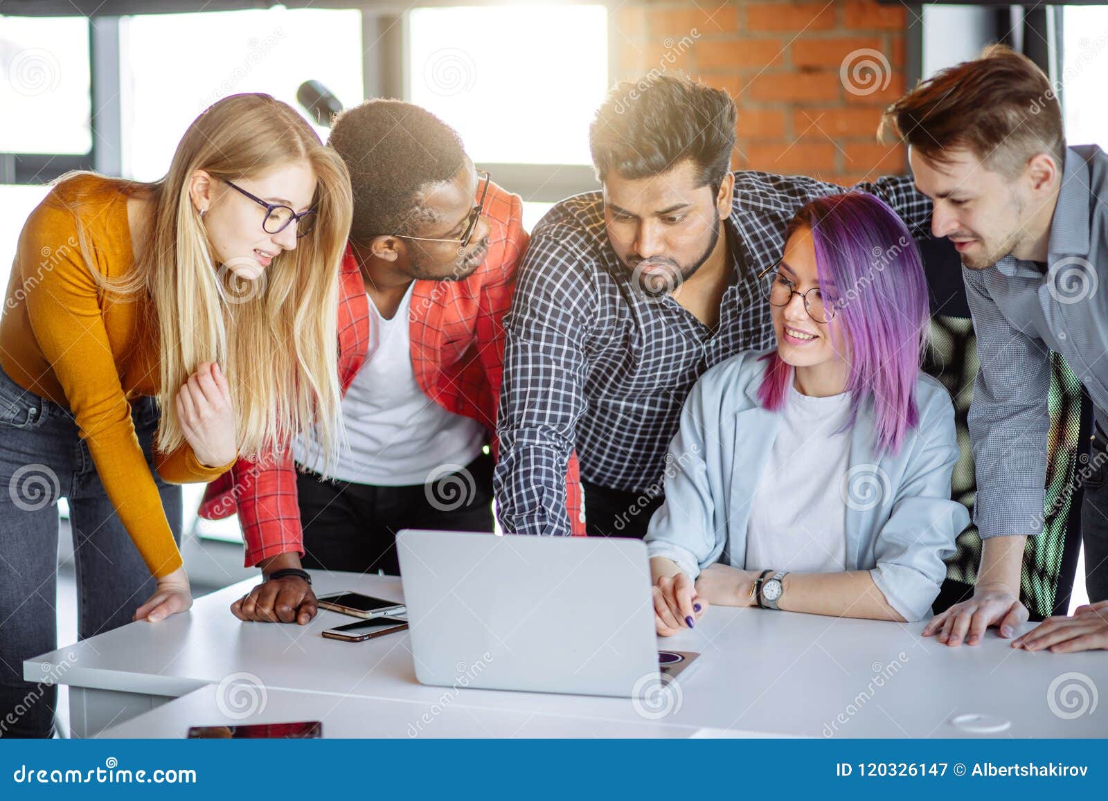 Multi-Ethnic Group of People Working Together Indoors Stock Image ... Multi-Ethnic Group of People Working Together Indoors Stock Image ...