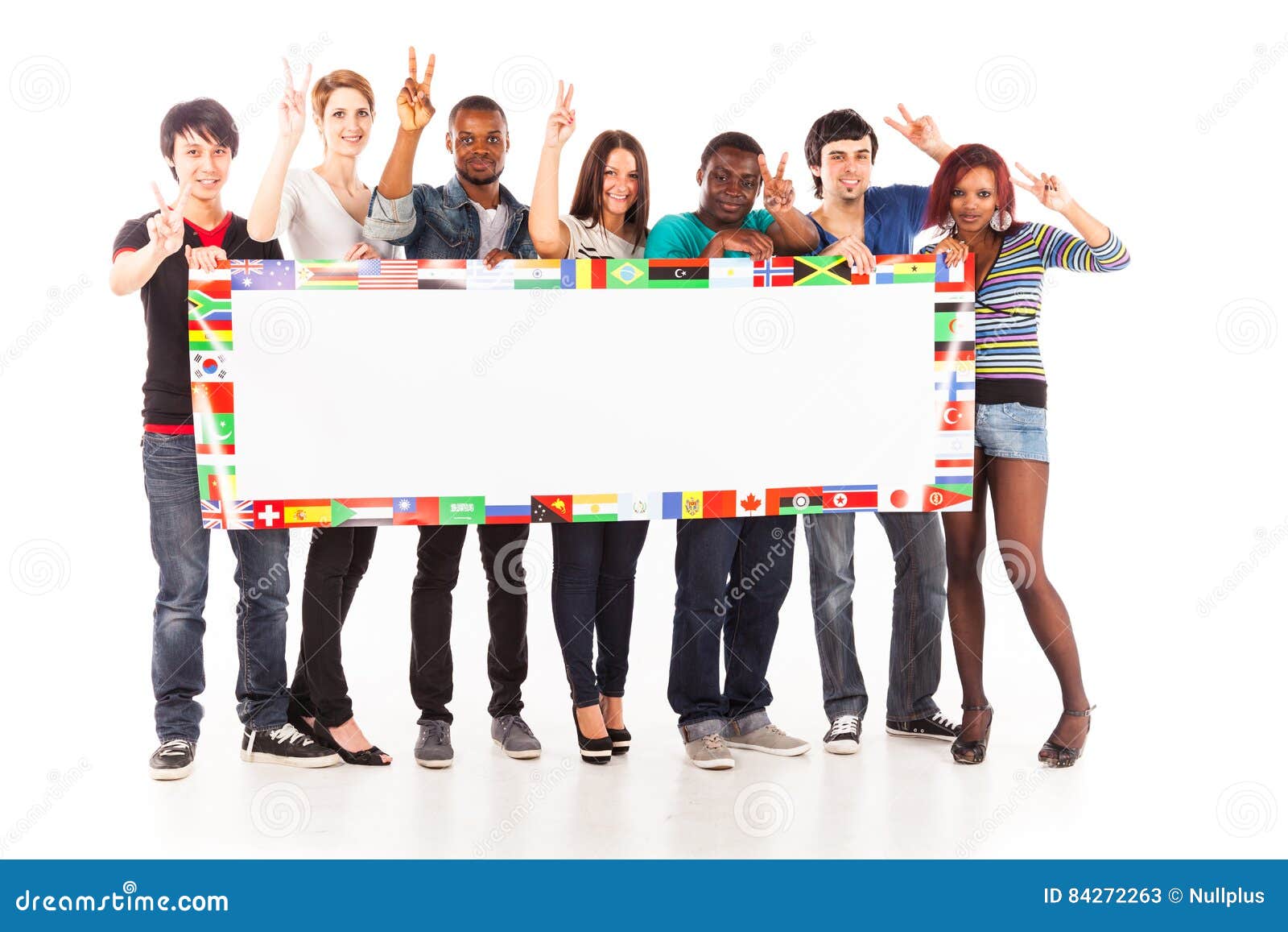Multi-ethnic Group of Young Adults Stock Image - Image of international ...