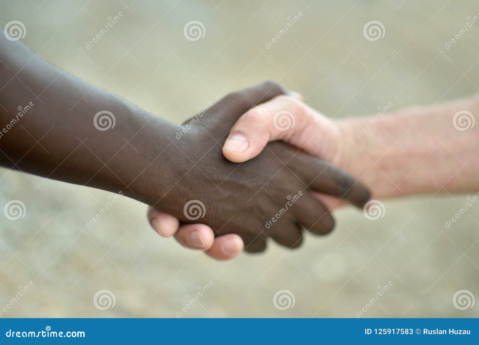 Multi-Ethnic Close Up Portrait of Hands in Handshake Stock Image ...