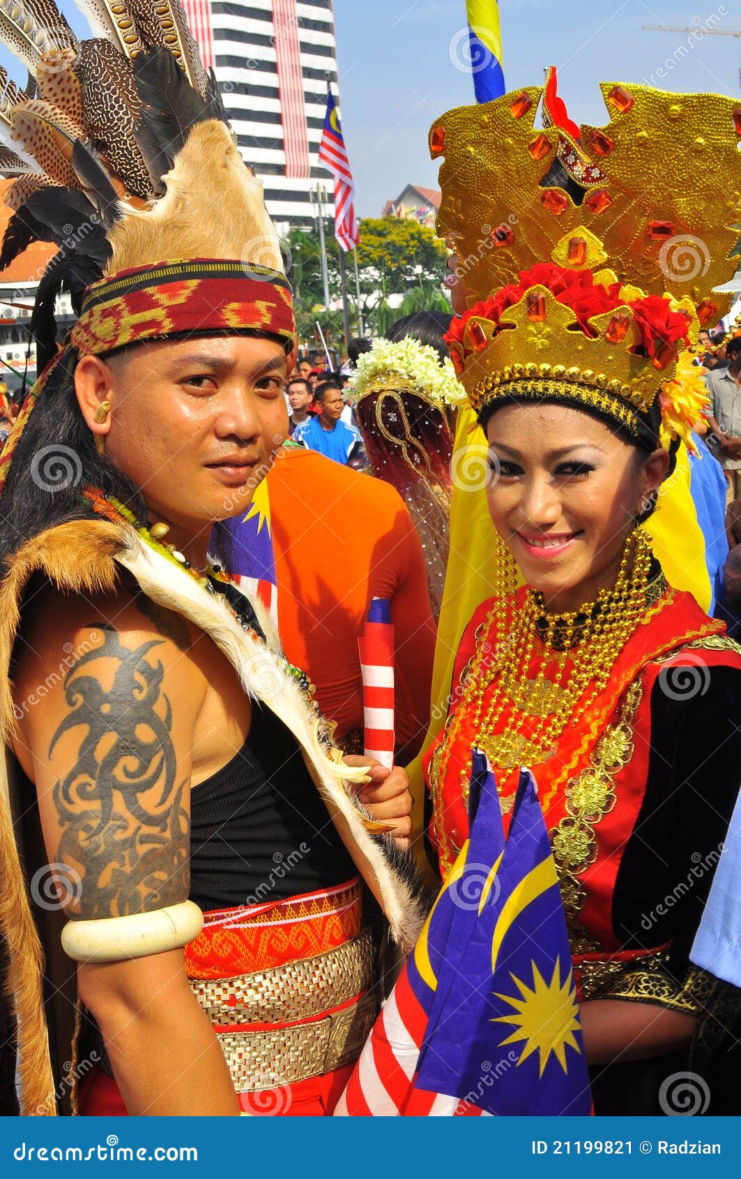 Multi Ethnic Malaysia with the National Flags Editorial Photo - Image ...