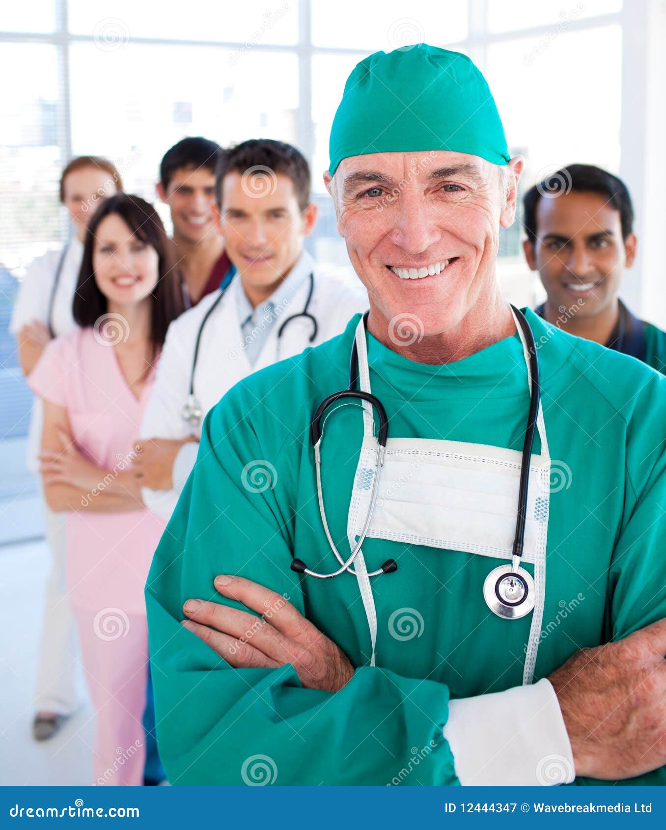 Multi-ethnic Medical Group Smiling at the Camera Stock Image - Image of ...