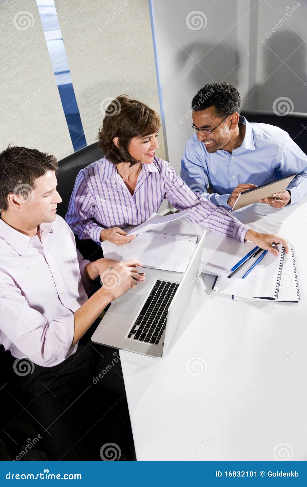 Multi-ethnic Office Workers Working on Project Stock Image - Image of ...