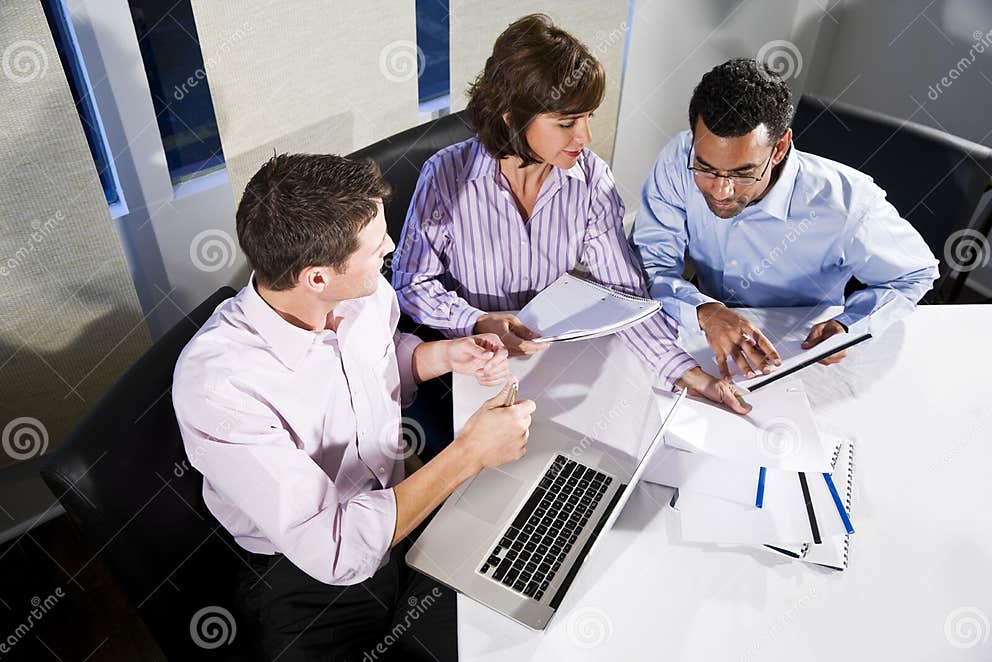 Multi-ethnic Office Workers Working on Project Stock Image - Image of ...