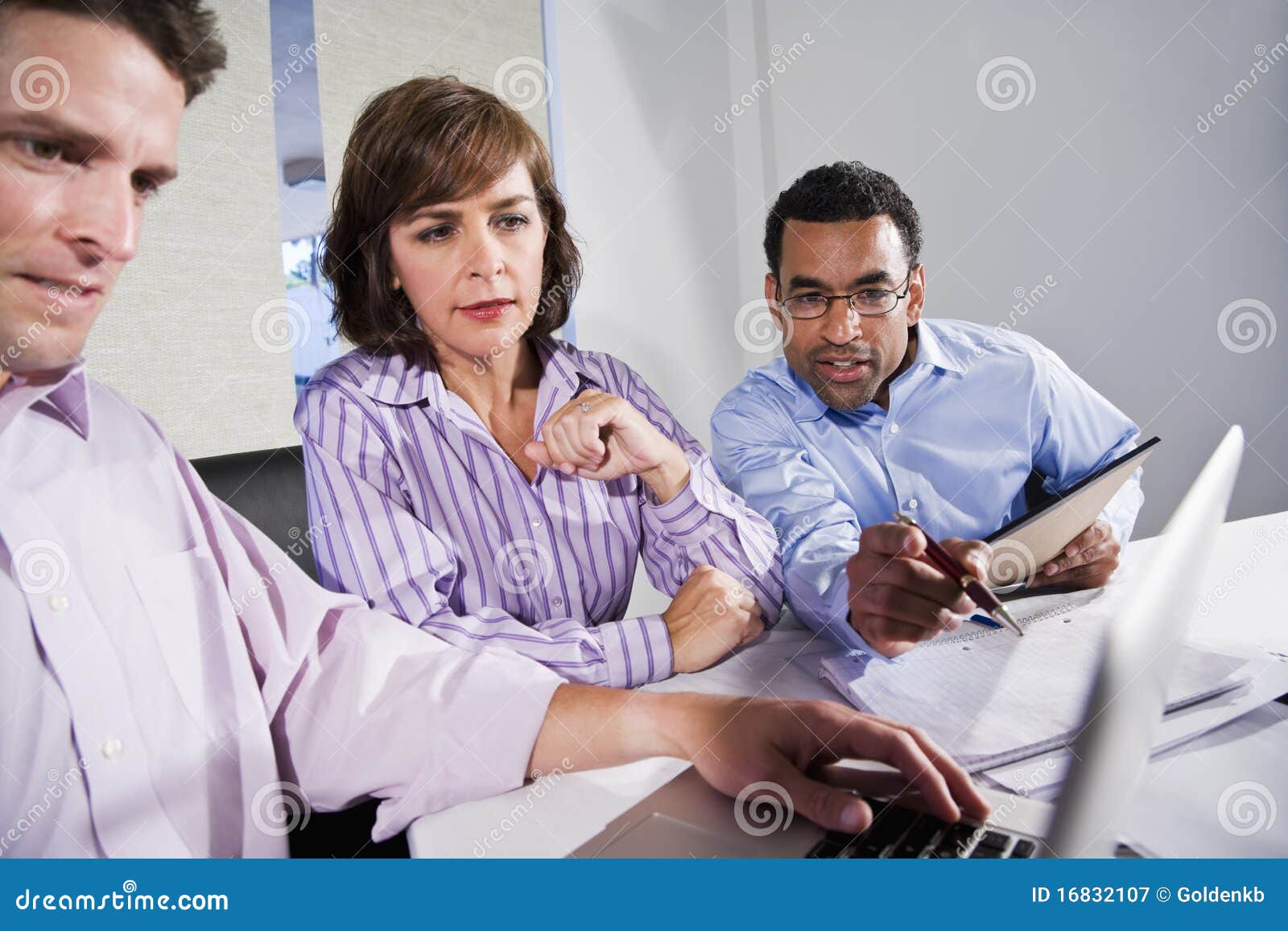 Multi-ethnic Office Workers Working on Project Stock Image - Image of ...