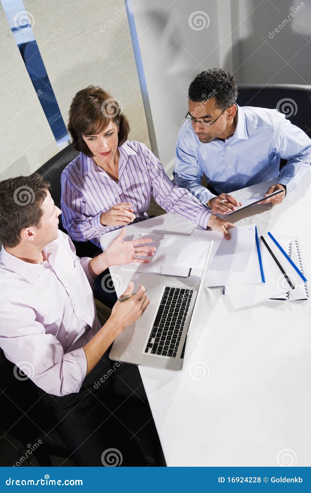 Multi-ethnic Office Workers Working on Project Stock Photo - Image of ...