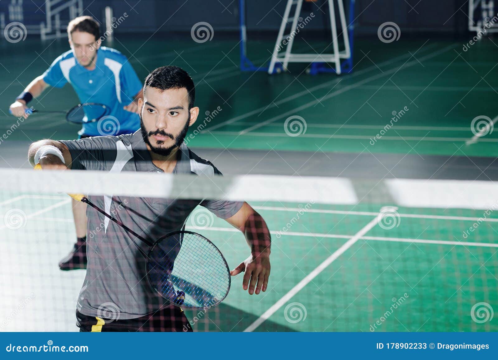 Badminton double team stock image. Image of competition - 178902233
